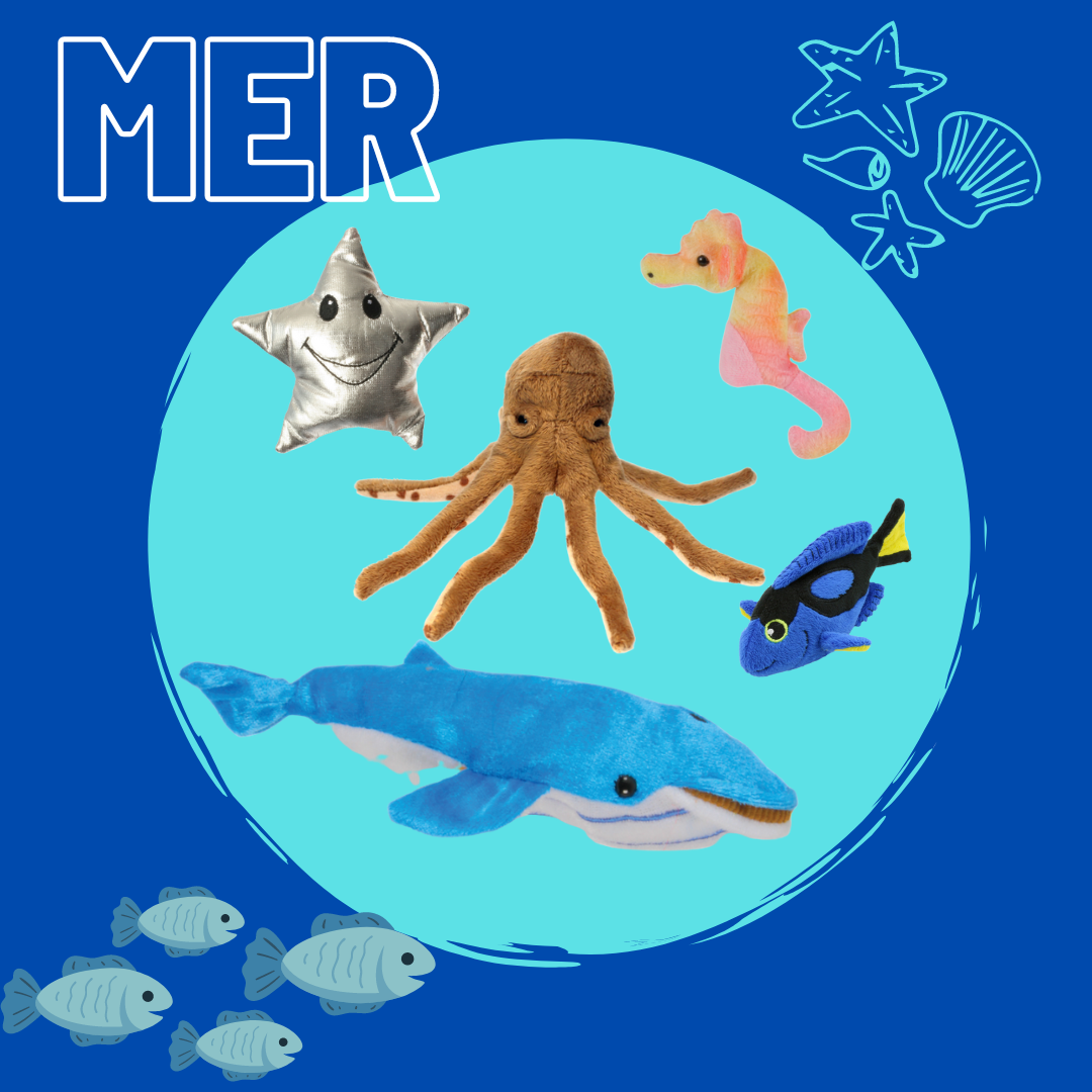 Lot de Marionnettes à Doigts Mer 1 - Le Monde de La Marionnette ...