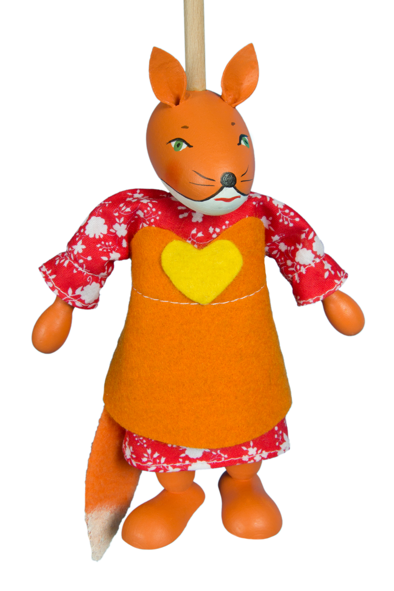 Yellow Heart Fox Puppet - The World of Puppetry – Le Monde De La ...